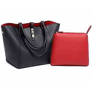 sqlp Large Work Tote Bag for Women Designer Purses and Handbags Big Bucket bags Ladies Travel Crossbody Purse Dumb Black