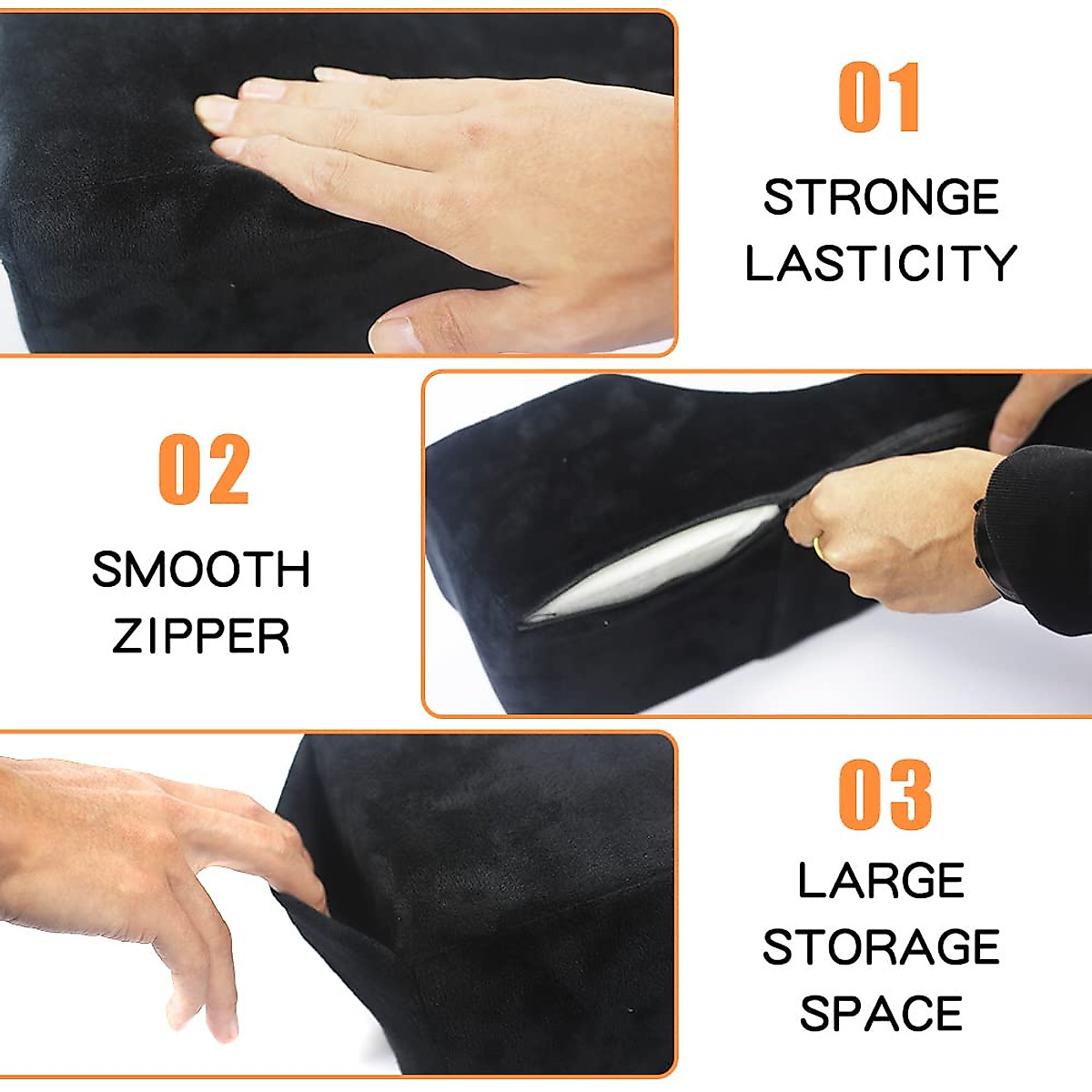 MNpartnery Salon Eyelash Extension Neck Pillow - Comfortable Velvet Beauty Memory Foam Pillow,to Protect The Neck When Used for Lash Extension Grafting Make Up (Black)