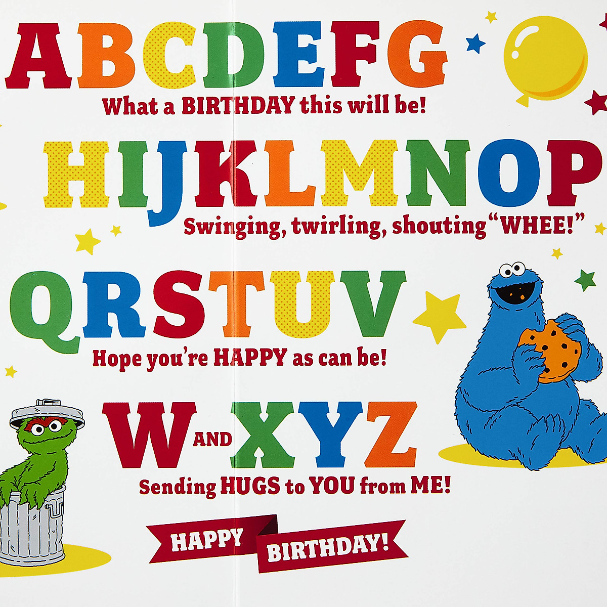 Hallmark Sesame Street Birthday Card For Kids (Birthday Abcs) (599RZB1384)