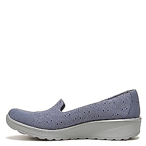 BZees Womens Galaxy Slip-On Folkstone Blue Eyelet 8.5 W