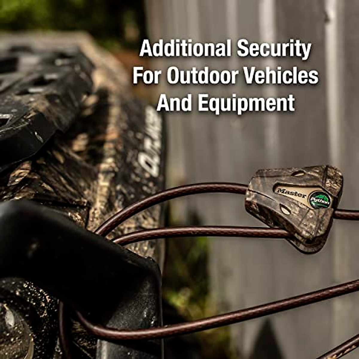 Master Lock Cable Lock, Python Adjustable Keyed Cable Lock, 6 ft. Long Cable, 2 Pack Mossy Oak Country DNA Camouflage