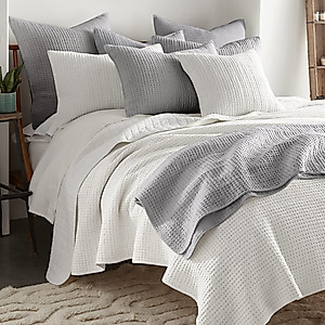 Levtex Home - Mills Waffle - Full/Queen Quilt Set - Cream Cotton Waffle - Quilt Size (88 x 92in.), Sham Size (26 x 20in.)
