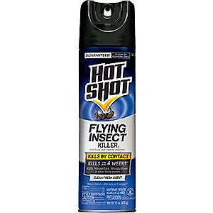 Hot Shot Flying Insect Killer 15 Ounces, Aerosol, Clean Fresh Scent (Pack of 6)