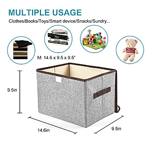 Bagnizer 14.6 x 9.5 x 9.5”storage bin with lids and 11 x 11 x 11” storage cube