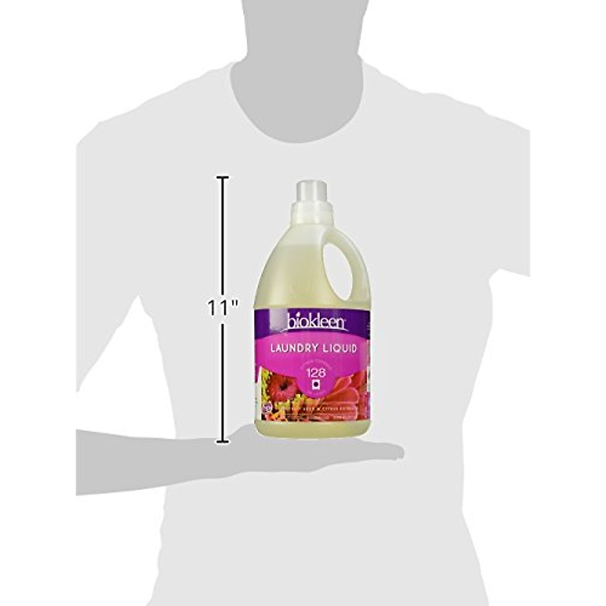Biokleen Natural Laundry Detergent - 128 HE Loads - Liquid, Concentrated, Eco-Friendly, Non-Toxic, Plant-Based, No Artificial Fragrance or Preservatives, Citrus Essence