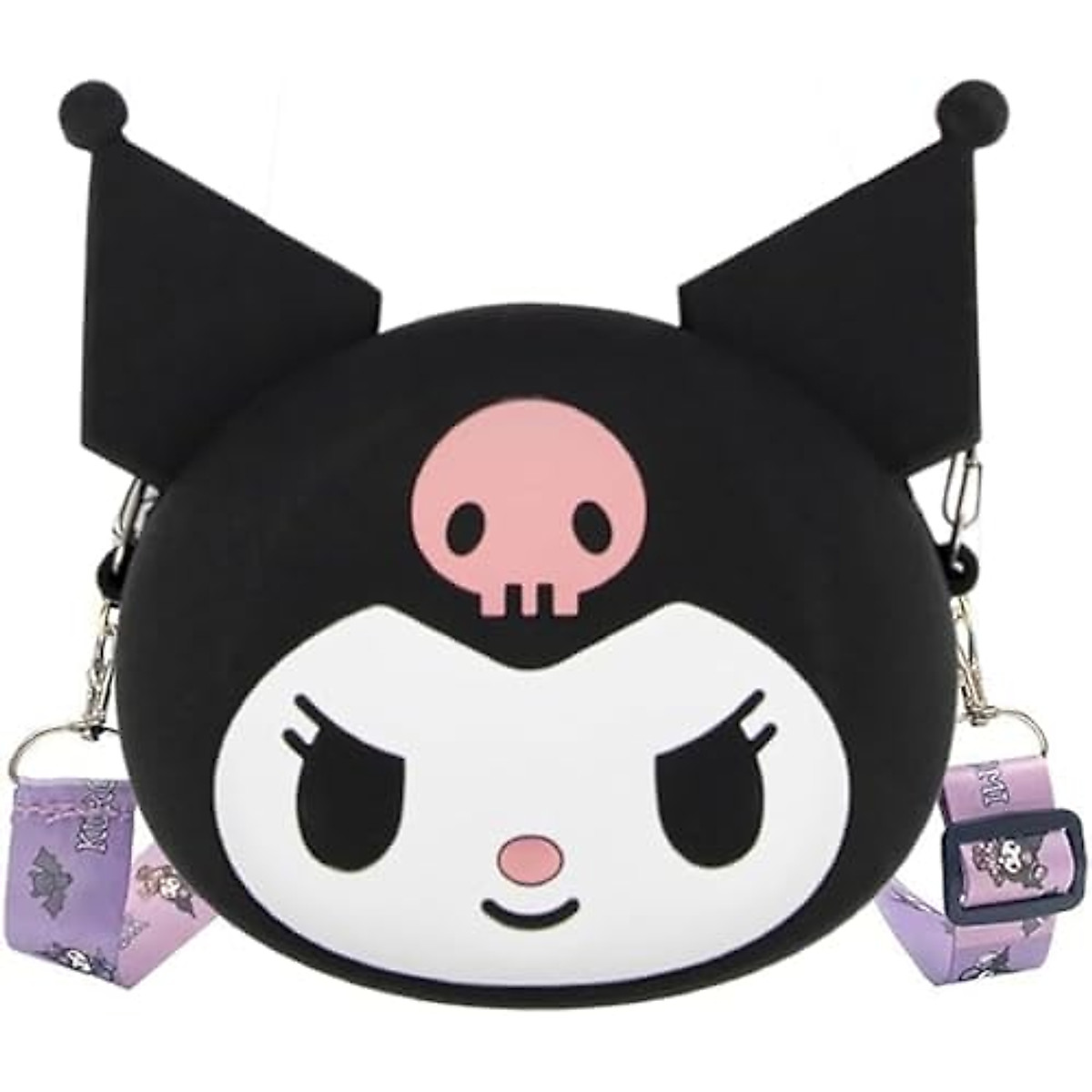 Uywgaun Women's Black Cartoon Kawaii Kid Handbag, 5.5 x 7.5 x 4 inches