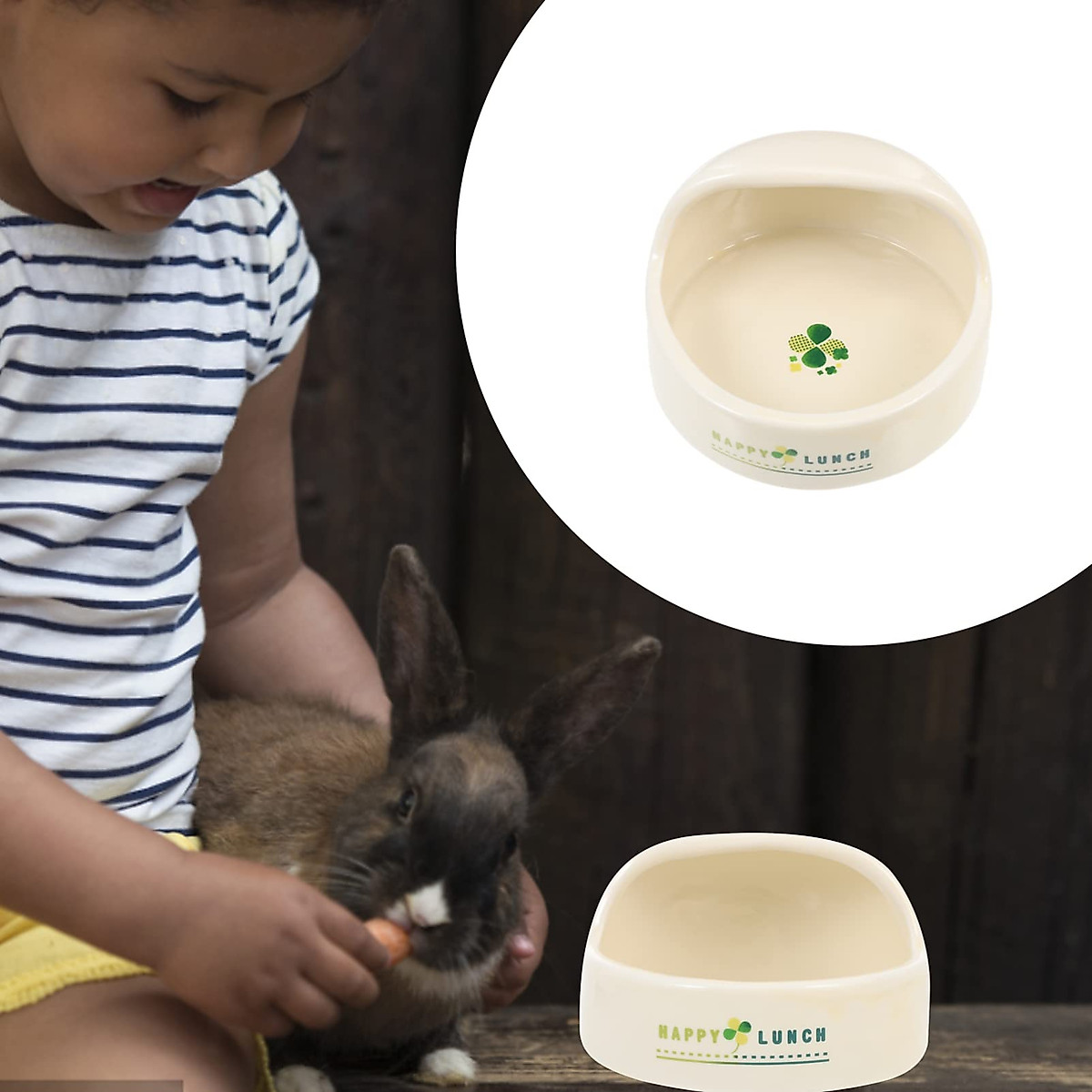 Hamster Food Bowl Hamster Food Holder Pet Feeding Bowl -Falling Pet Bowl Pet Food Bowl Rabbit Feeder Guinea Pig Bowl Multi-Function Pet Bowl Small Pets Food Container