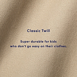 French Toast Boys' Adjustable Waist Relaxed Fit Pant (Standard & Husky), Navy Blue, 7