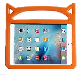 iPad Mini 6 Case for Kids : Safe Shockproof Protection for 8.3 inch Kid Proof + Ultra Lightweight + Comfort Grip Carrying Handle +Folding Stand-Orange