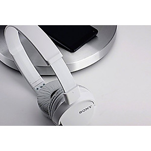 Sony ZX Series Wired On-Ear Headphones with Mic, White MDR-ZX110AP