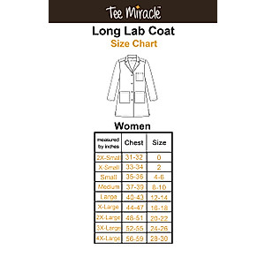 Custom Embroidered Womens Medical Laboratory Coats - Add Your Name or Text - Long Sleeve 3-Pocket Long Lab Coats