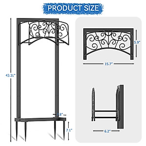 JessYo Garden Hose Holder Stand Water Hose Caddy with 4 Spikes, Freestanding Heavy Duty Metal Hose Storage Holds 150-feet Hose, Outdoor Hose Rack Hose Hangers for Outside Yard Lawn, Black