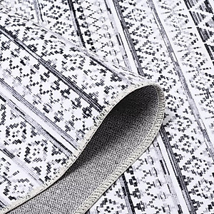 COZYLOOM Large Area Rug 9x12 Modern Geometric Floor Cover Non-Slip Washable Living Room Rug Boho Indoor Non-Shedding Area Rug Bedroom Home Office Kitchen Dining Room Throw Carpet Light Grey