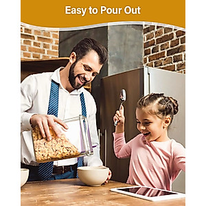 LUSCREAL Airtight Food Containers with Lids, 12 PCS Clear Organizing Containers Kitchen Canisters, Plastic Kitchen Organizers and Storage for Dry Food, Flour and Sugar,Include 20 Labels and 5 Spoons