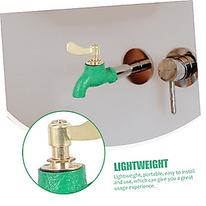 Housoutil 9 Pcs Faucet Mixer Water Tap Kitchen Accessories Classic Water Tap Kitchen Fauvet Waterfall Outdoor Washer Hose Wash Hair Tap Wall Mount Bath Copper Cold Water Tap Mop Pool