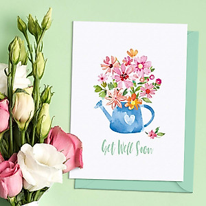 Sweetzer & Orange Bulk Get Well Cards With Envelopes. 24 Get Well Soon Card Assortment. 300gsm Note Cards and Envelopes (120gsm). Thick Greeting Cards and Envelopes, Feel Better Soon Cards.