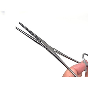 Dog Pet Ear/Nose Hair Puller Grooming Hemostat Locking Forceps Pliers, 5.5" (14cm), Straight