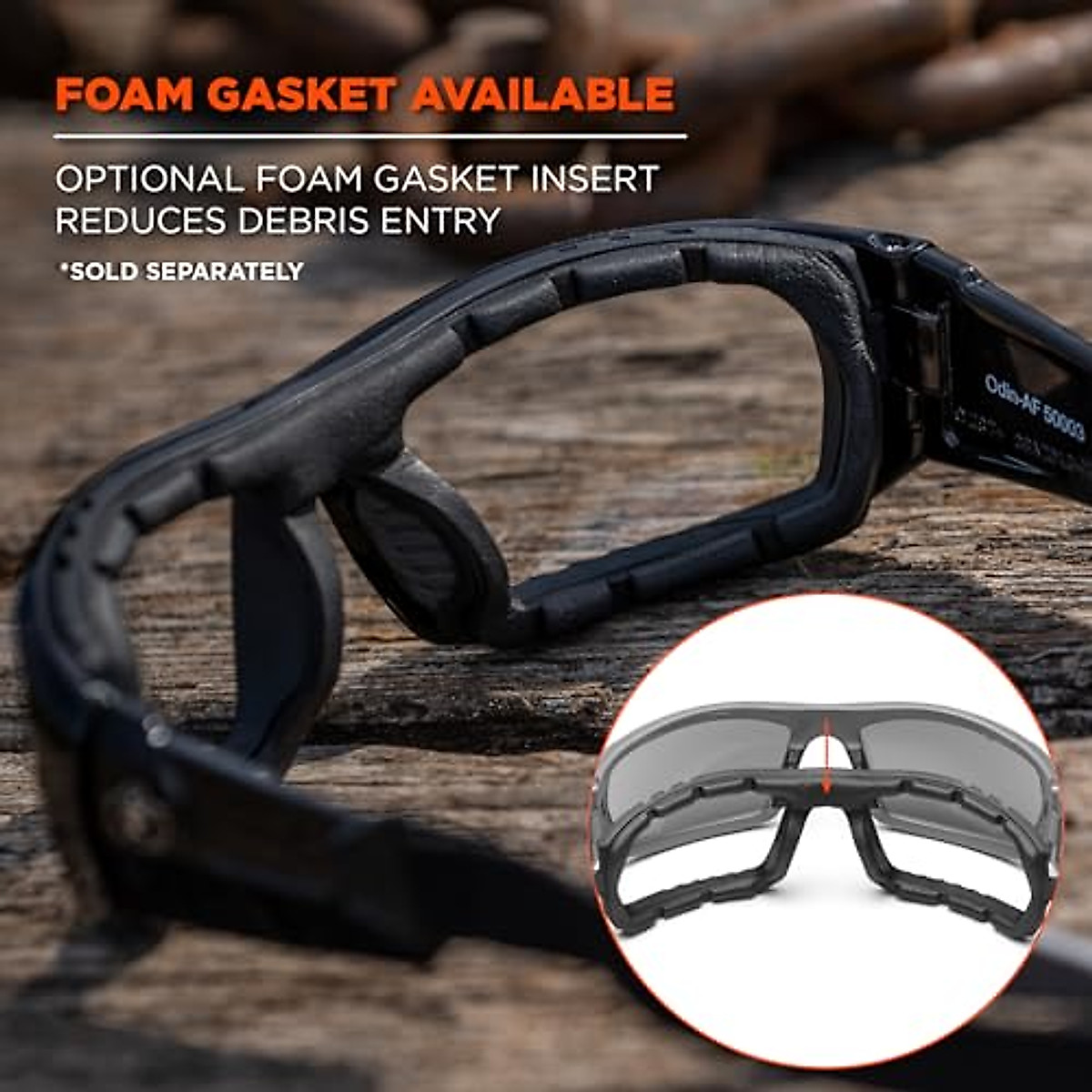 Skullerz Odin Anti-Fog Safety Sunglasses - Black Frame, Smoke Lens