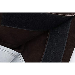 Waylander Leather Welding Spats - Cowhide Leather Shoe Boot Protectors Covers - Kevlar Stitched Low Top Gaiters with Elastic Band - SC0206