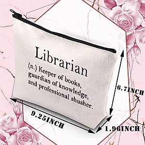 BDPWSS Librarian Cosmetic Bag School Librarian Retirement Gift Keeper Of Books Guardian Of Knowledge Librarian Definition Gift (Librarian bag)