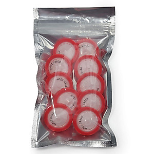 AMTAST Syringe Filters PTFE 25MM Diameter 0.22um Pore Size Non Sterile (Pack of 10)
