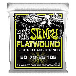 Regular Slinky Cobalt Flatwound Electric Bass Strings 50-105 Gauge