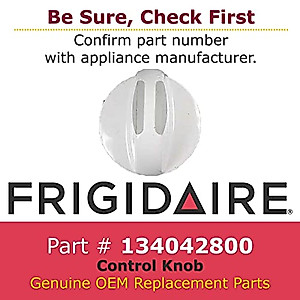 Frigidaire 134042800 Rotary Knob, White