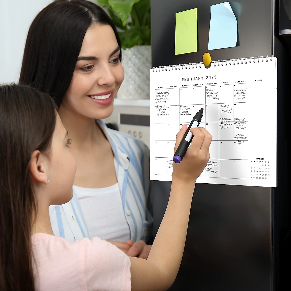 Simplified 2023 Wall Calendar - Runs Until July 2024 – Minimalistic Monthly Calendar for Easy Planning On Your Fridge Or In the Office - 14.5"x11.5"