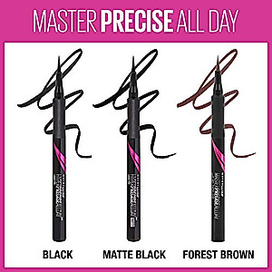 Maybelline Eyestudio Master Precise All Day Waterproof Liquid Eyeliner, Black, 1 Count