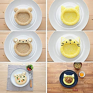 Arnest My Form Rice Press Mold 2pcs (Cat, Panda) & Food Press Cutter for Decoration (76924)