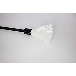 Taction Professional Fiberglass Fingerprint Brush, White (Includes Protective Tube case)