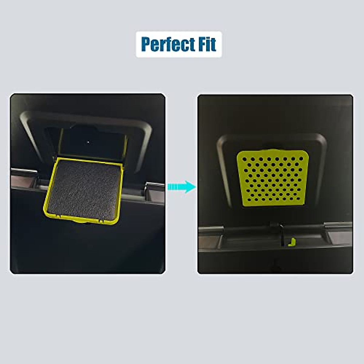 Trash Can Odor Absorbing Filter Refills for EKO Garbage Cans, Activated Charcoal Deodorizer Compatible with EKO Step and Motion Sensor Touchless Trash Cans with Built-in Filter Compartment (Pack of 6)