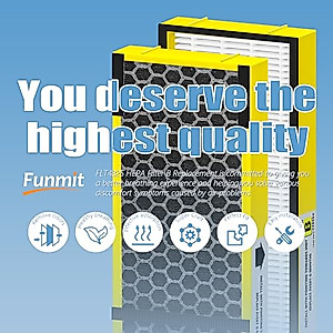 Upgrade FLT4825 HEPA Filter B Replacement for AC4825, AC4300, AC4900, AC4825DLX, AC4850, CDAP4500, AP2200 Air Purifier, 4 Pack