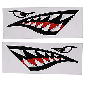 Kayak Accessories,Shark Teeth Sticker,Shark Teeth Mouth Decal Stickers,Flying Decals Shark Teeth Stickers for Kayak Canoe Dinghy Decals Waterproof Funny Boat Stickers and Decals