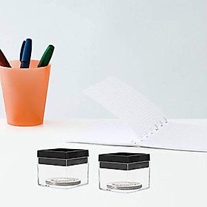 Baluue 20pcs Square Transparent Plastic Box Natural Rough Mineral Specimen Display Case Holder Jewelry Storage Container for Home Office Countertop