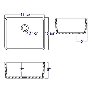 ALFI brand AB507 Kitchen Sink, White