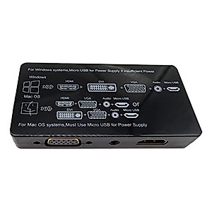 HDMI Adapter for Laptop Computer 1080P HDMI to HDMI VGA DVI Audio Multiport 4 in 1 Synchronous Display Video Converter Adapter Male to Female