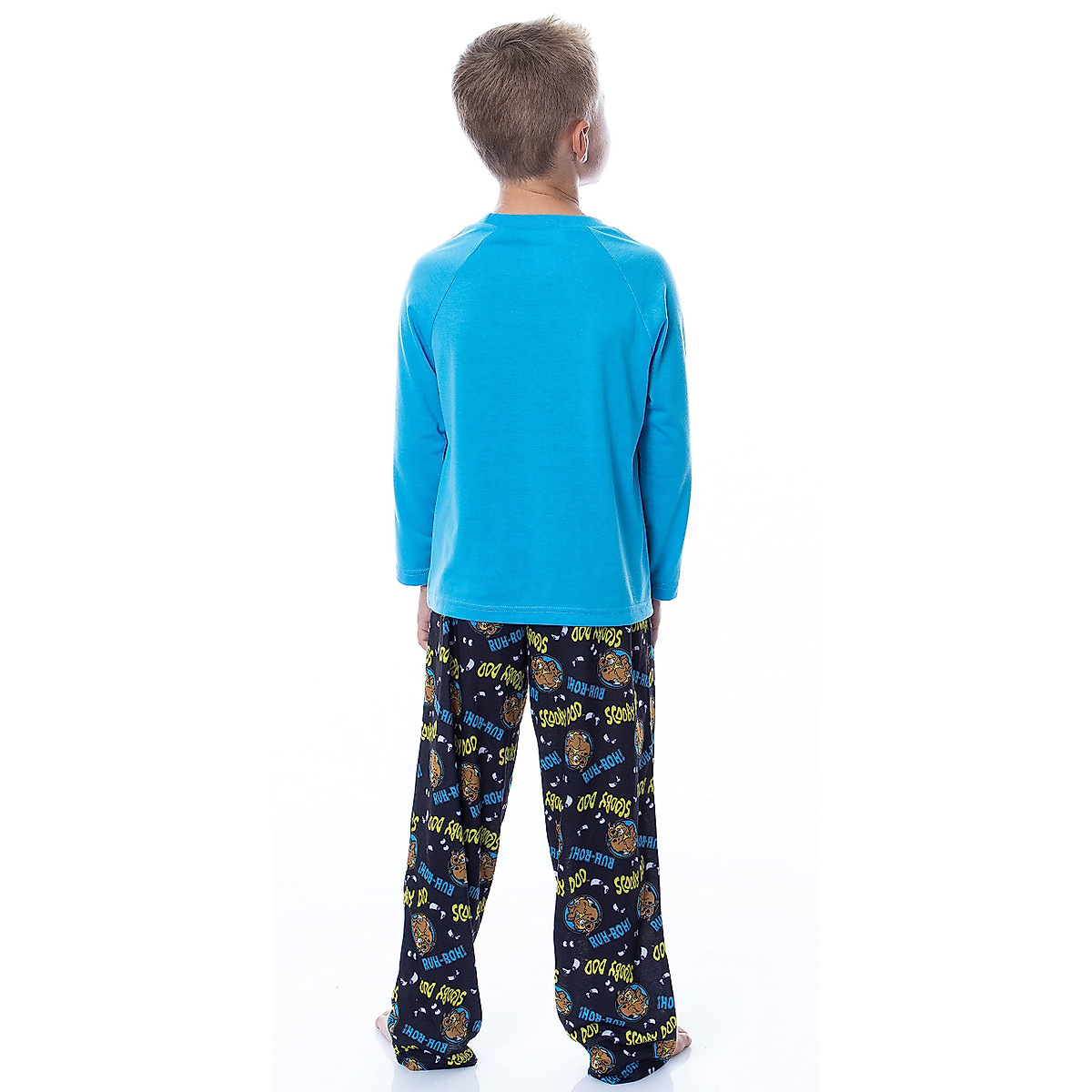 INTIMO Scooby-Doo Boys' Scooby Shaggy Ruh-Roh! Raglan Sleep Pajama Set (8) Black