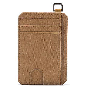 Carhartt Men's Nylon Duck Slim Front Pocket Wallets, Brown, One Size
