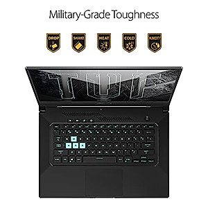 ASUS TUF Dash 15 (2021) Ultra Slim Gaming Laptop, 15.6" 144Hz FHD, GeForce RTX 3050 Ti, Intel Core i7-11370H, 8GB DDR4, 512GB PCIe NVMe SSD, Wi-Fi 6, Windows 10, Eclipse Grey Color, TUF516PE-AB73