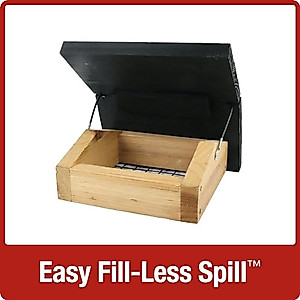 Nature's Way Bird Products CWF2 Cedar wood Suet Upside-Down Bird Feeder, 8.5"L x 8.5"W x 4.13"H, Black