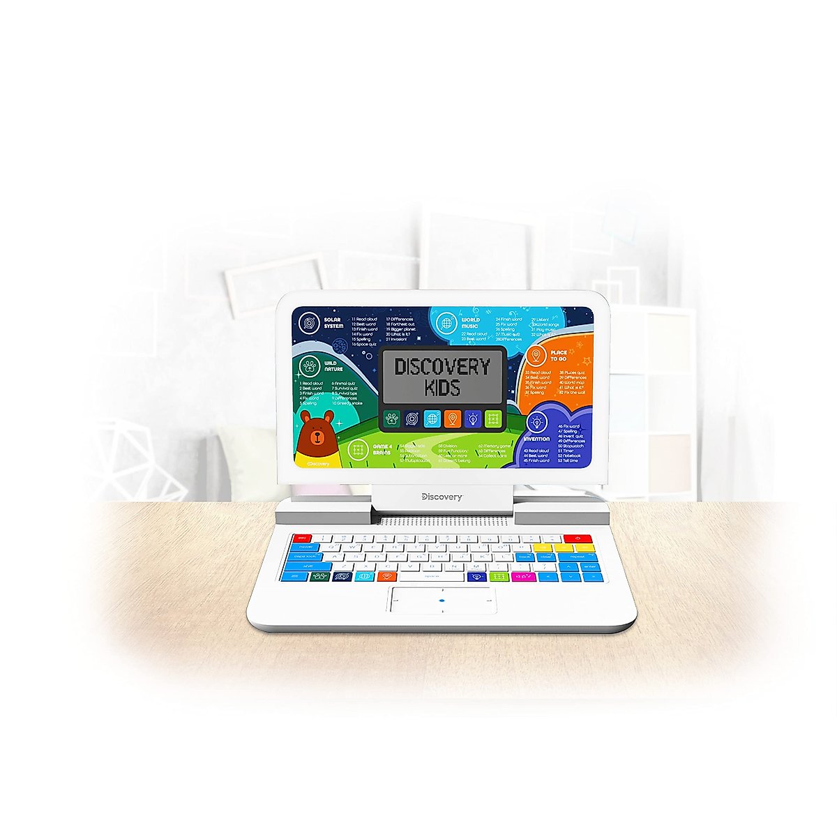 Discovery Kids Teach & Talk Swivel Laptop, Children’s Educational Interactive Computer, 60 Challenging Games and Activities, LCD Screen, Keyboard and Mouse Included