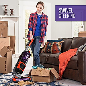 Dirt Devil Razor Pet Vacuum Cleaner with Swivel Steering, UD70355B, Red