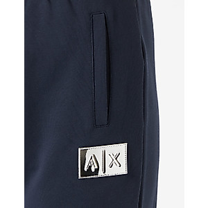 A|X Armani Exchange Women's Organic Cotton Shiny Logo Joggers, Glacier, M