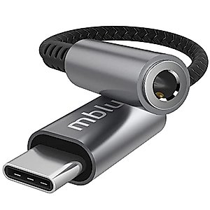 mblu MEIZU USB C to 3.5mm Audio Adapter,Headphone Aux Jack Dongle Compatible with MEIZU 20 18 Samsung S23 Ultra S21 Note20, Pixel 6 Pro