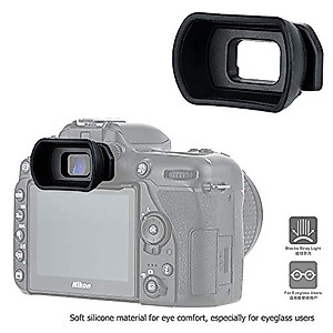 Kiwifotos Long Soft Viewfinder Eyecup Eyepiece for Nikon D750 D780 D610 D600 D7500 D7200 D7100 D7000 D5200 D5100 D5000 D3500 D3400 D3300 D3200 D3100 D3000 D300s and More