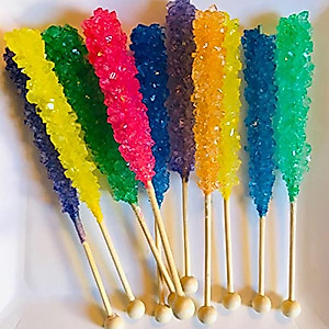 100 Pieces Rock Candy Sticks with Ball Wooden Sticks Wood Cake Sticks Drink Stirrer Sticks for Lollipop Coffee Appetizer Skewers,6Inch