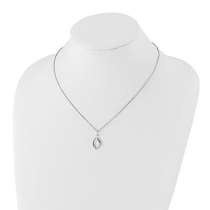 IceCarats 925 Sterling Silver 18 inch Diamond Chain Geometric Necklace
