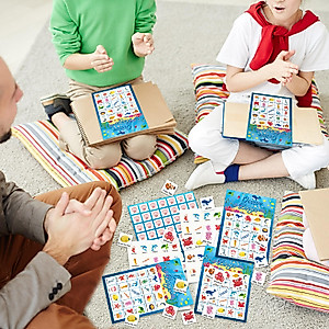 Liliful Ocean Animal Bingo Game Cards for Kids 24 Sea Bingo Cards Ocean Theme Game for Under The Sea Party Favors Supplies Children Party School Classroom