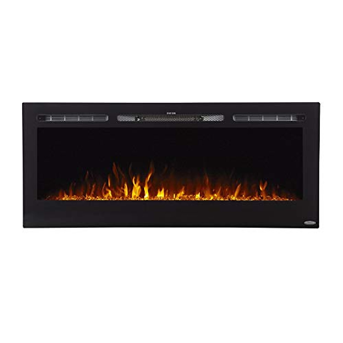 Touchstone Smart Electric Fireplace-The Sideline® 50 Inch Wide-in Wall Recessed-30 Realistic Ember Color/Flame Options-1500W Heater w/Thermostat-Black-Log & Crystal Hearth Options -Alexa®/WiFi Enabled